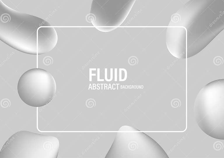 Abstract White Fluid Background Wave Smooth Modern Poster with Gradient ...