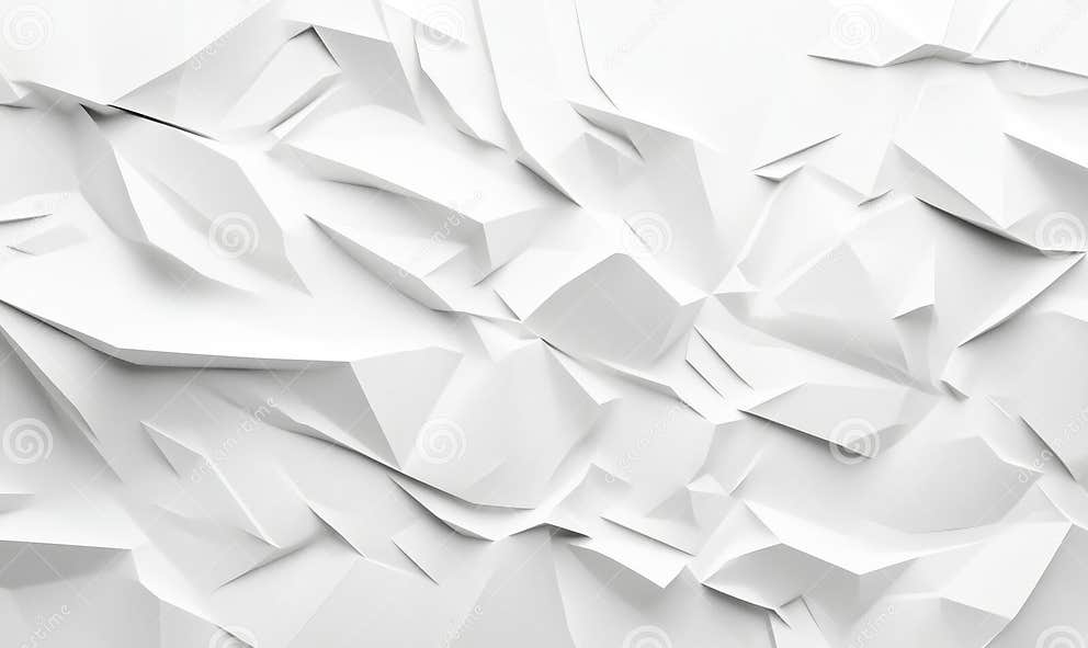 Abstract White Geometric Background with Sharp Angular Shapes and ...