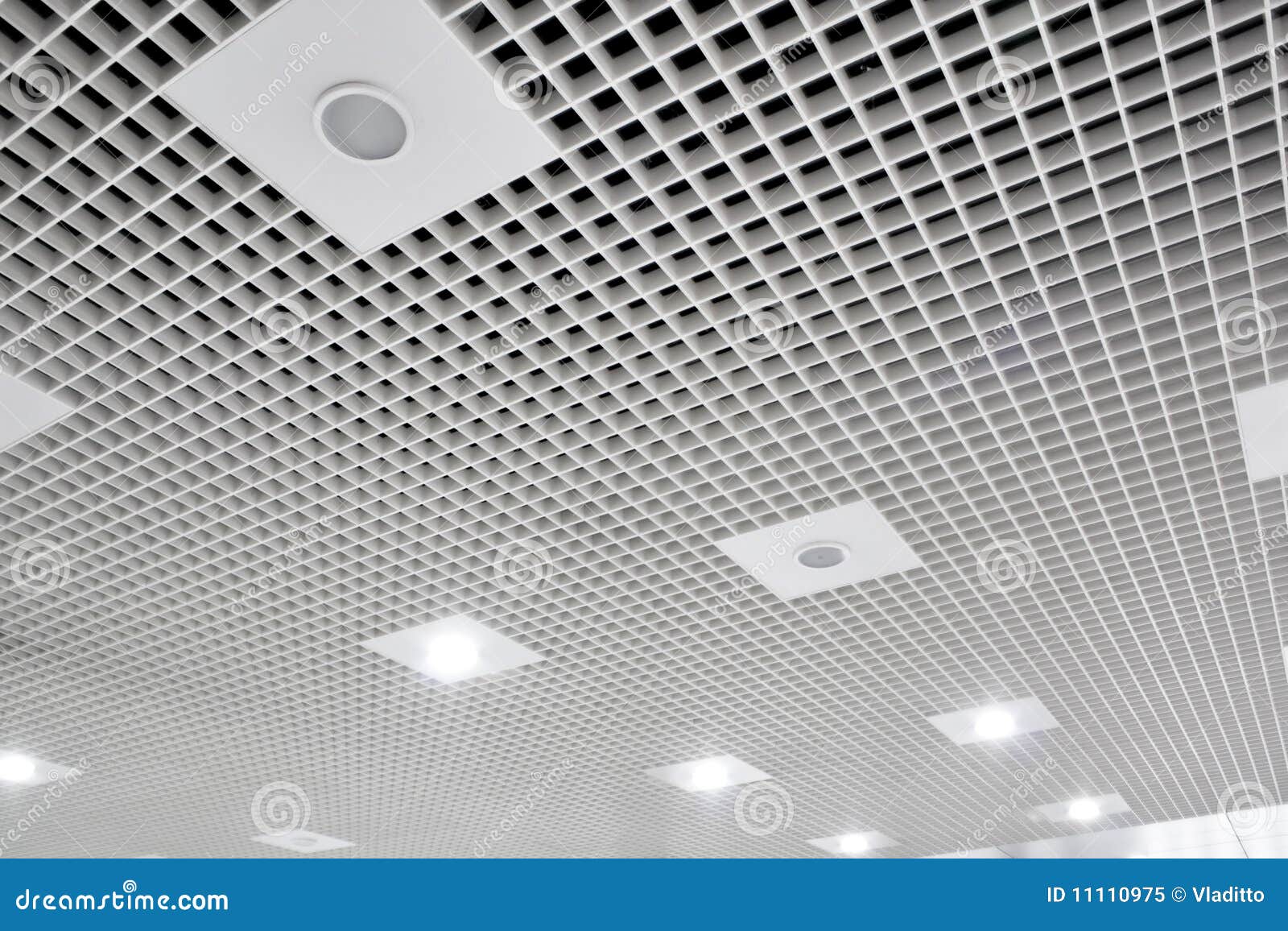Abstract White Geometric Ceiling Stock Image - Image of bright, mosaic ...
