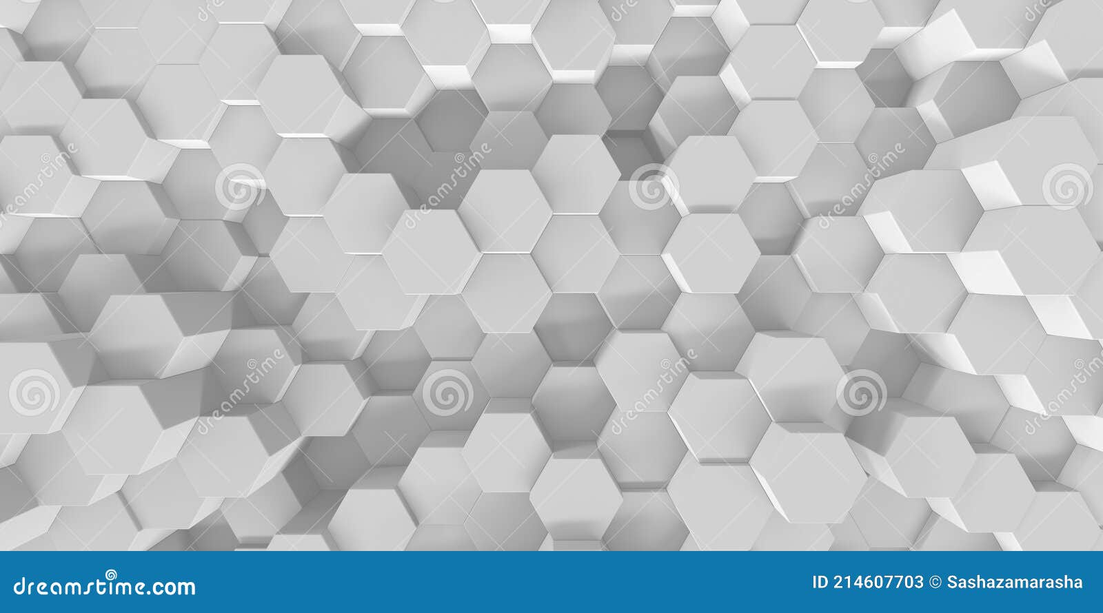 Abstract White Geometric Hexagon Background Stock Illustration ...