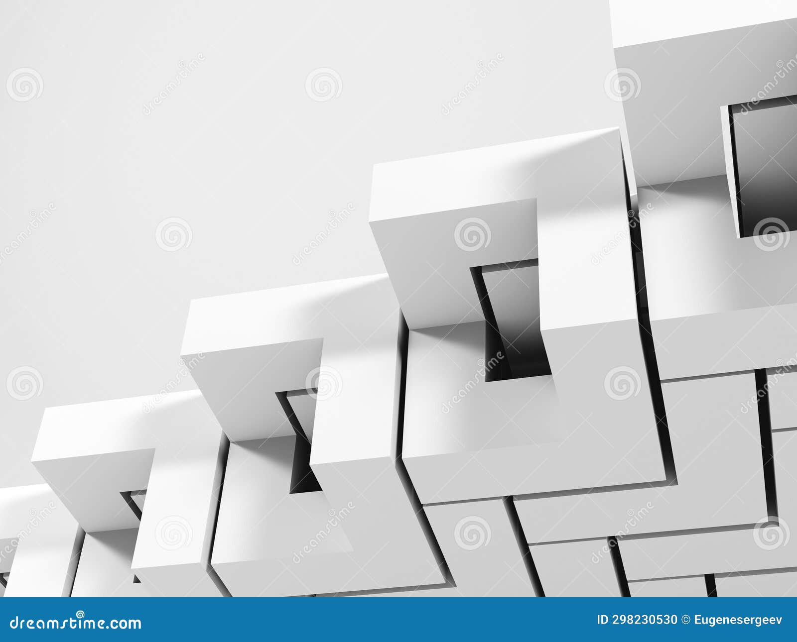 Abstract White Geometric Installation. Minimal Structure Stock ...