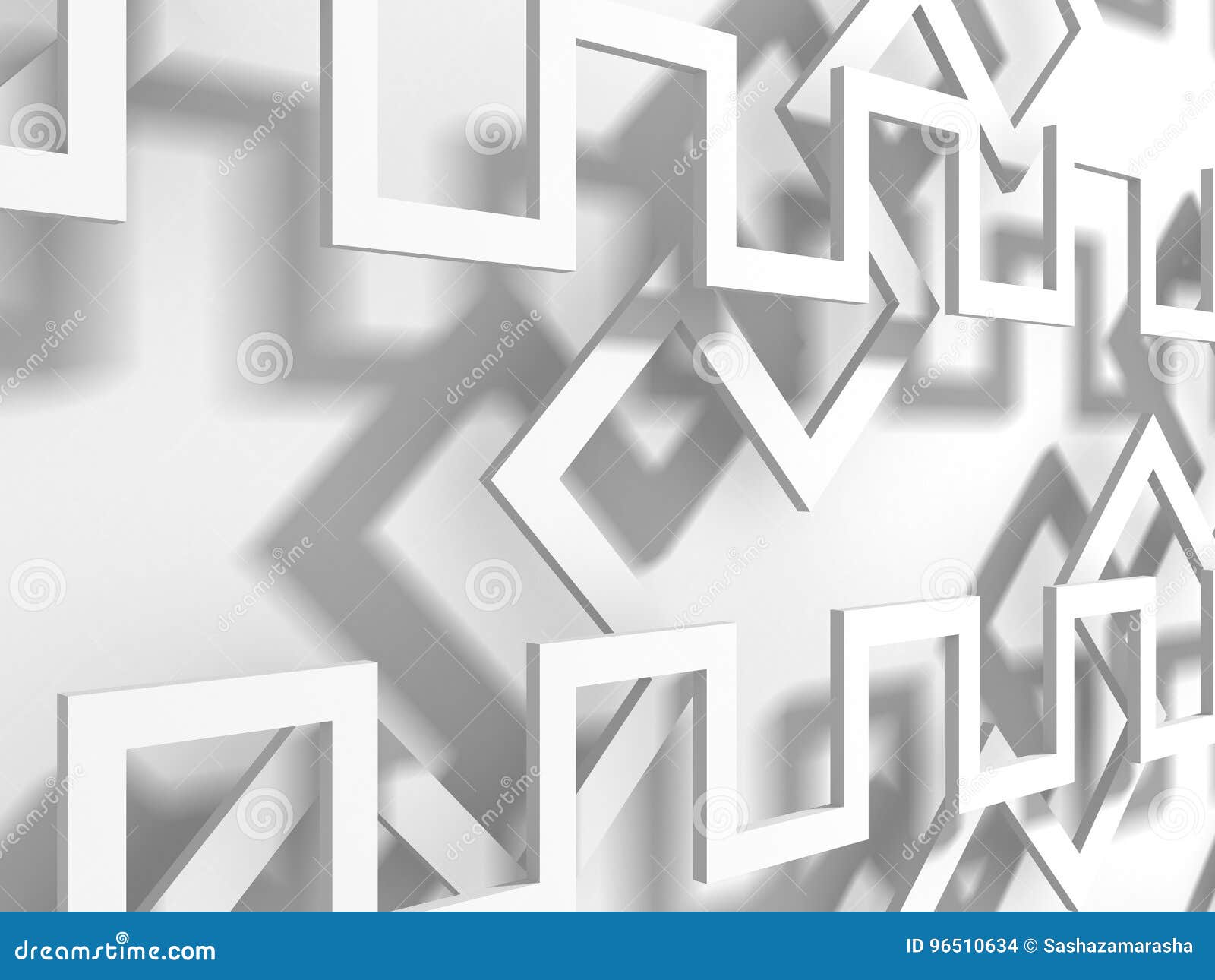 Abstract White Geometric Pattern Background Stock Illustration ...
