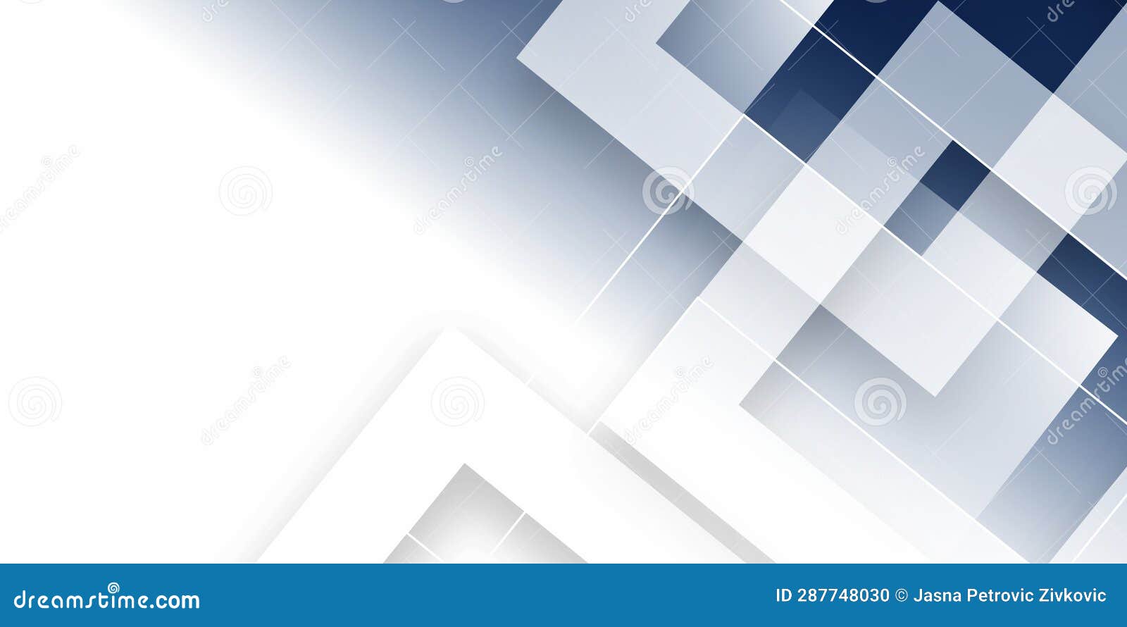 Abstract White Geometric Shape on Blue Background for Layout Design ...