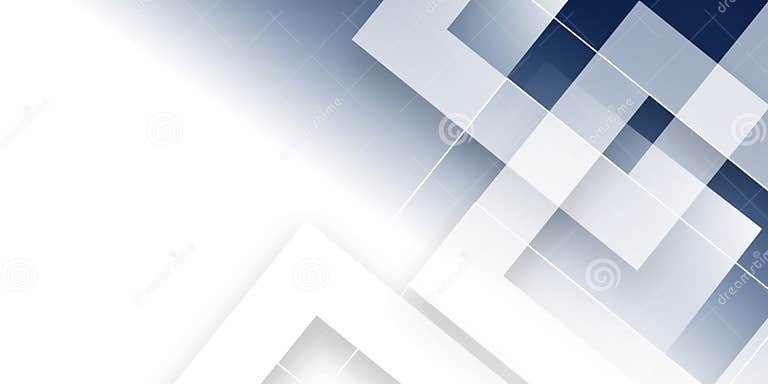 Abstract White Geometric Shape on Blue Background for Layout Design ...
