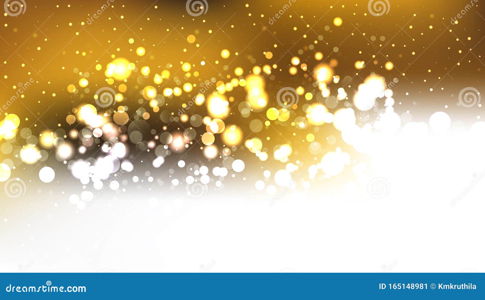 Abstract White and Gold Defocused Lights Background Graphic Stock ...