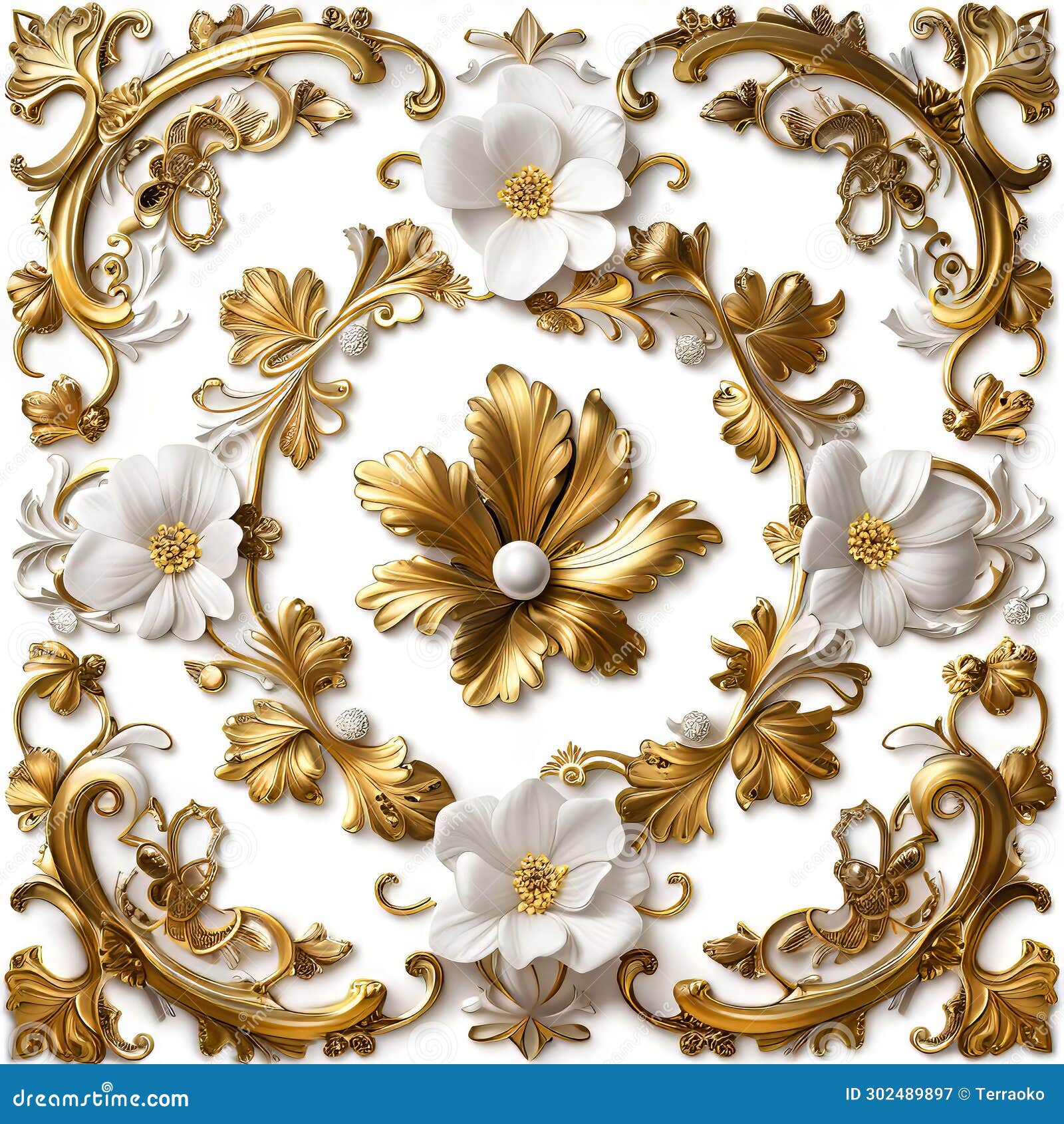 Abstract White and Gold Vintage Elegant Patterns for Design, Wedding ...