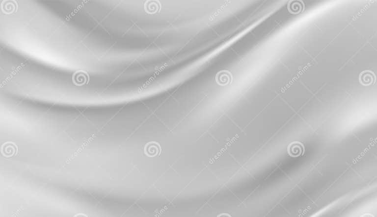 Abstract White Gradient Background. Minimalistic Subtle Wavy Silver Silk Texture Stock ...