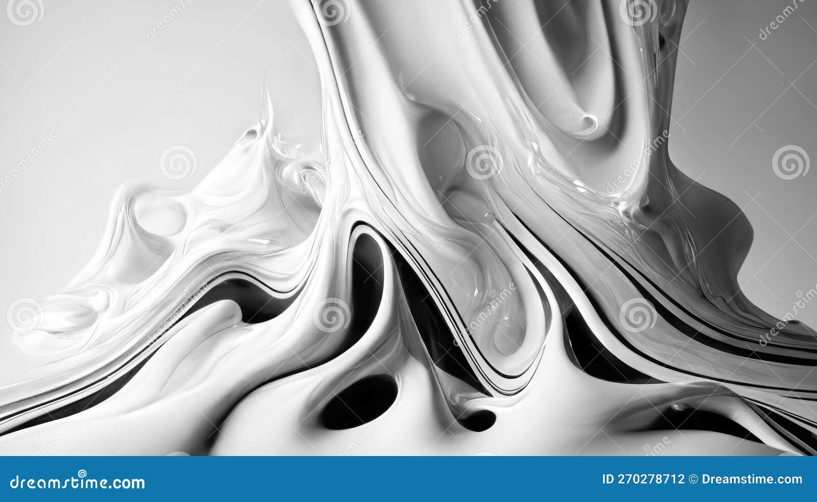 Abstract White Gradient Fluid Background. 3d Illustration Stock ...