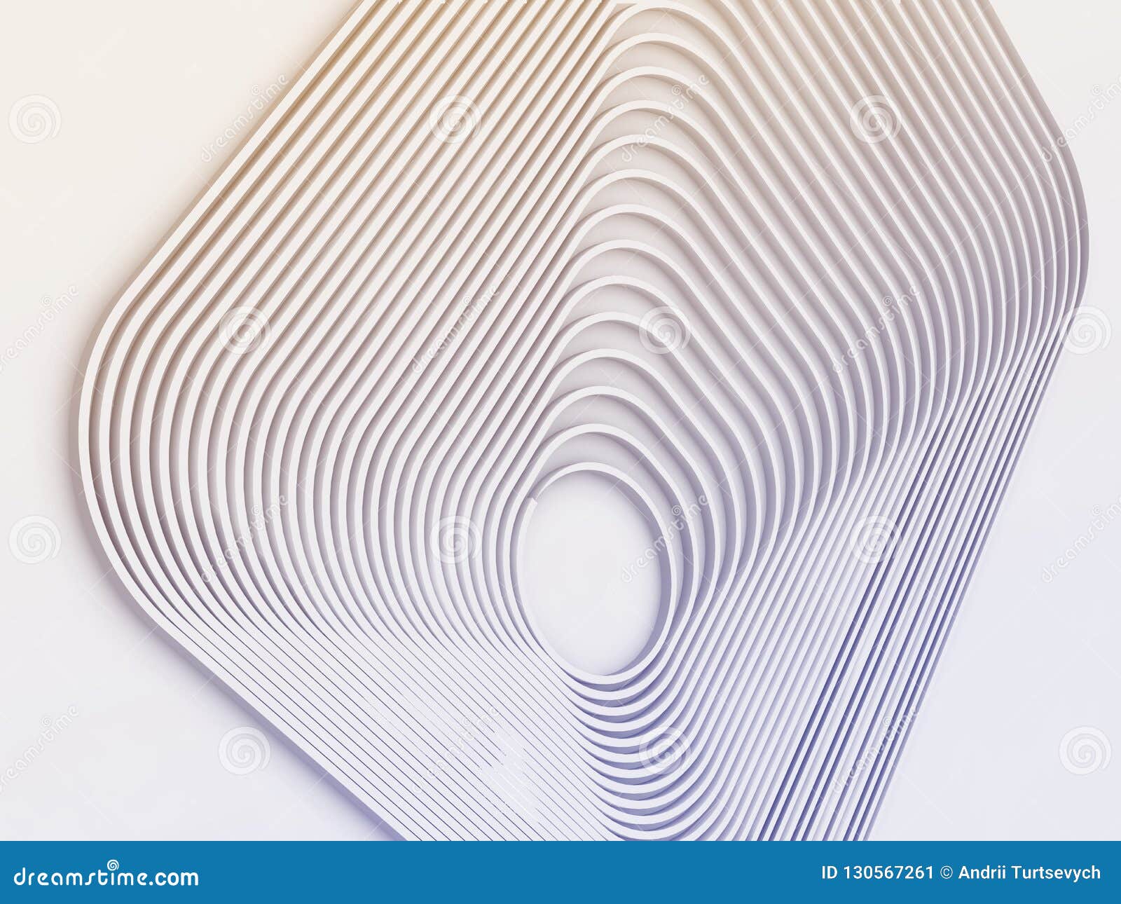 White Geometric Architectural Design Elements, 3D Stock Illustration ...