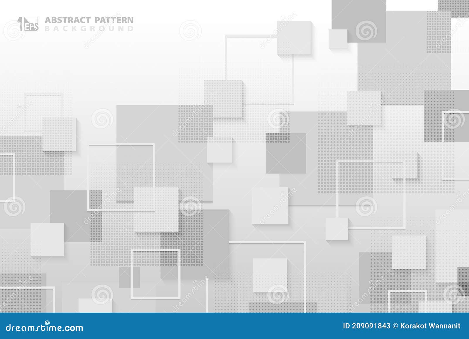 Abstract White and Gray Square Tech Pattern Design of Technology with ...