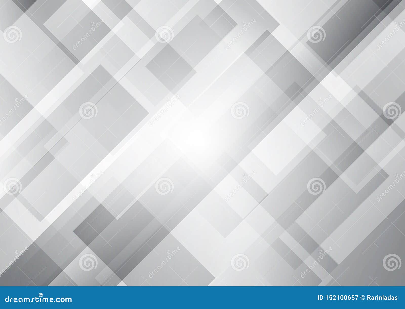 Abstract White and Gray Squares Shape Geometric Overlapping Background ...