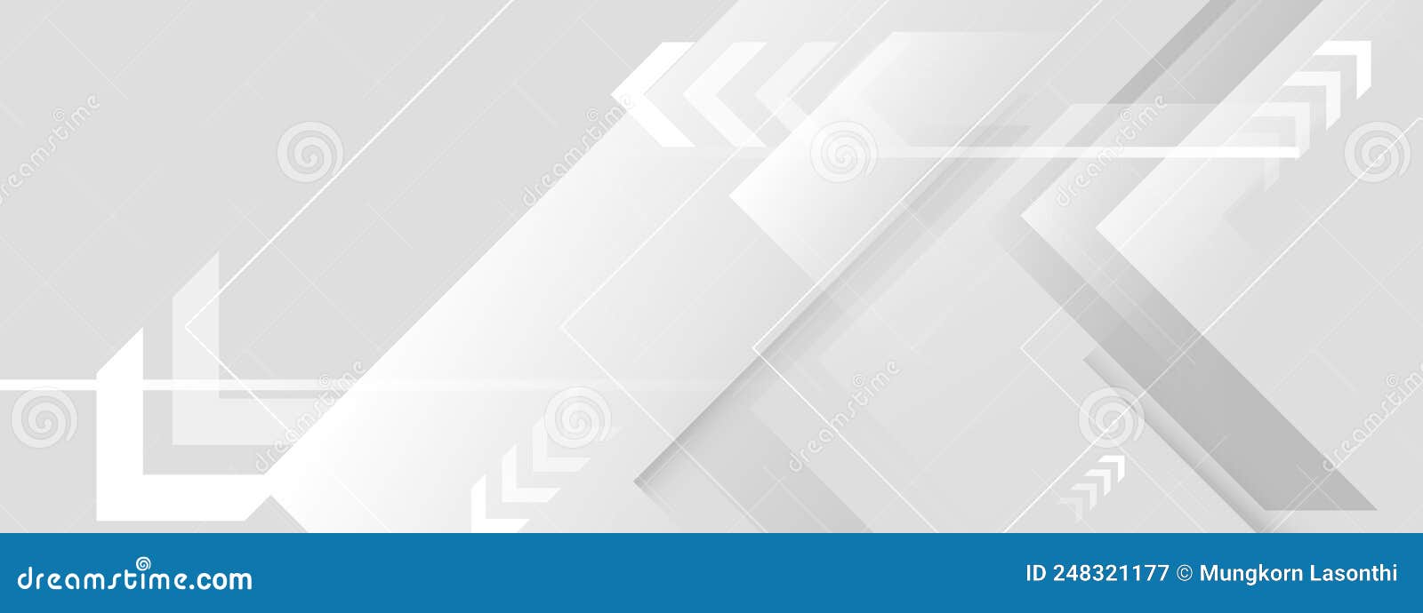 Abstract White and Grey Geometric Shape Background. Futuristic ...