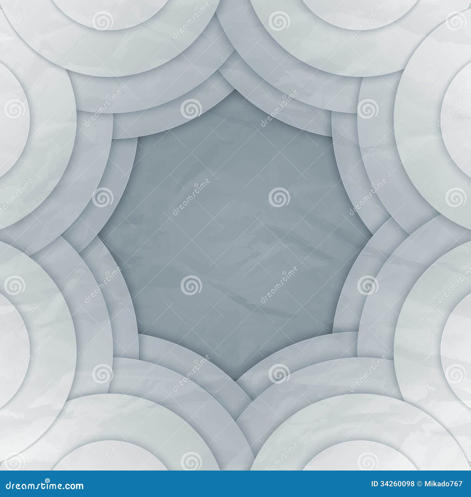 Abstract White And Grey Round Shapes Background Stock Vector ...