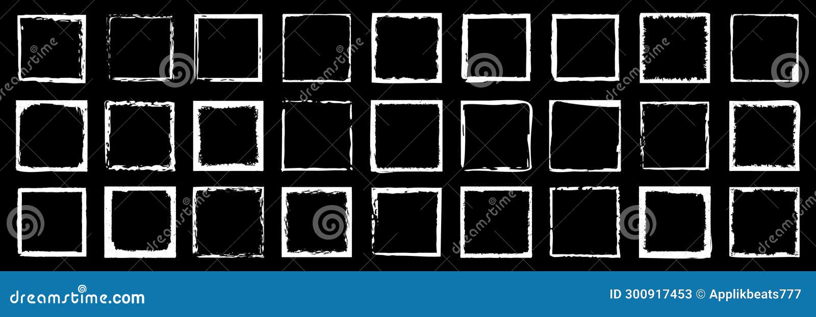 Abstract White Grunge Frame Elements. Old Worn Overlay Distressed ...