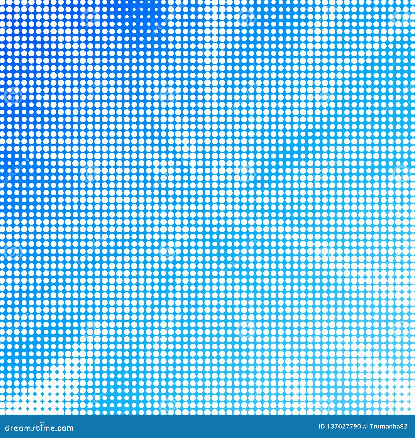 Abstract White Halftone Dots in Blue Background Stock Illustration ...