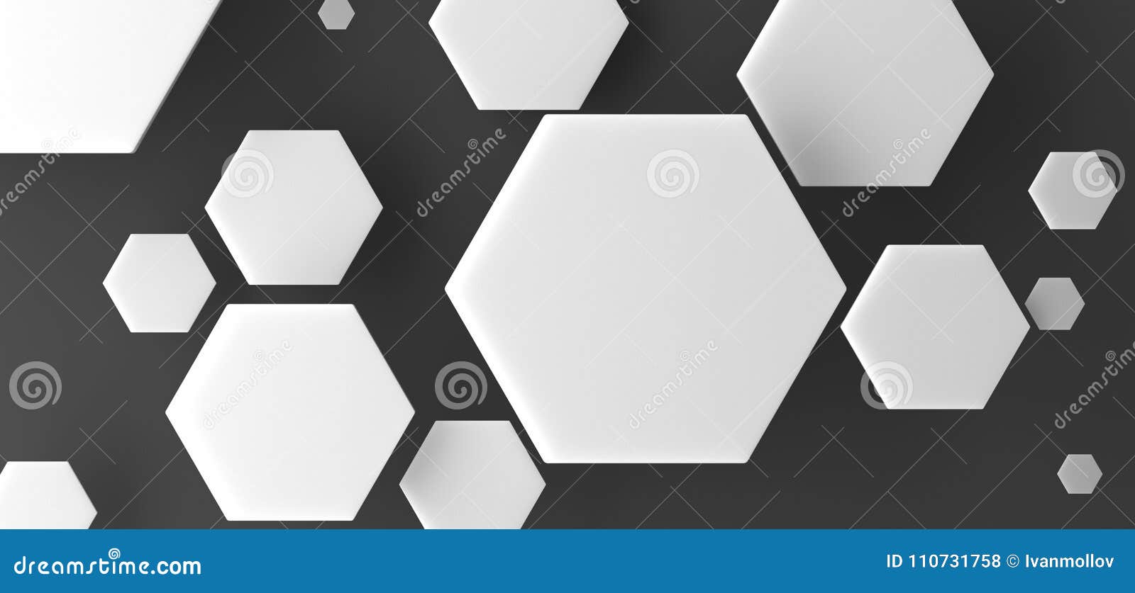 Abstract White Hexagon Background Stock Illustration - Illustration of ...