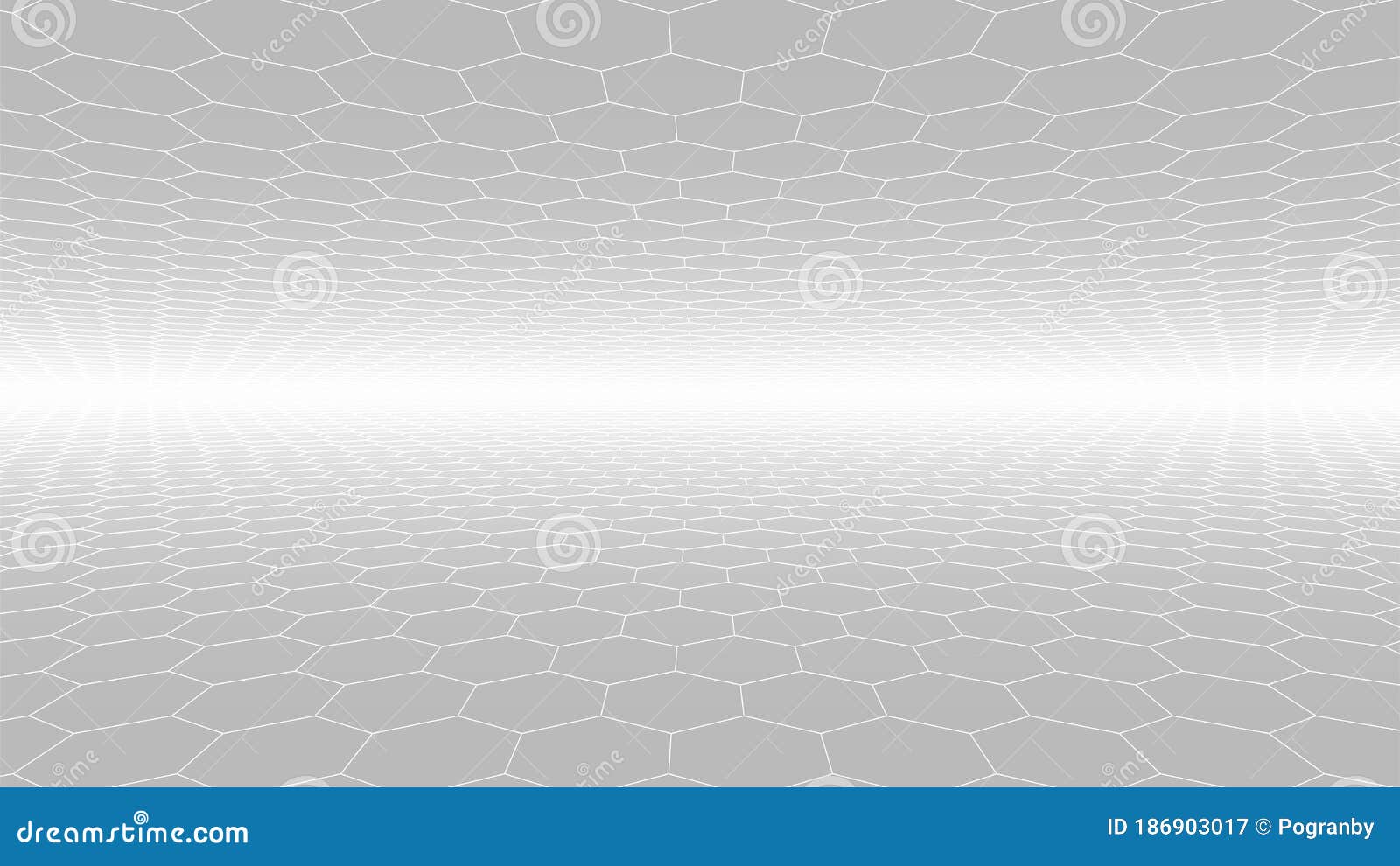Abstract White Hexagon Background. Grey Perspective Hexagonal Vector Illustration Stock Vector ...