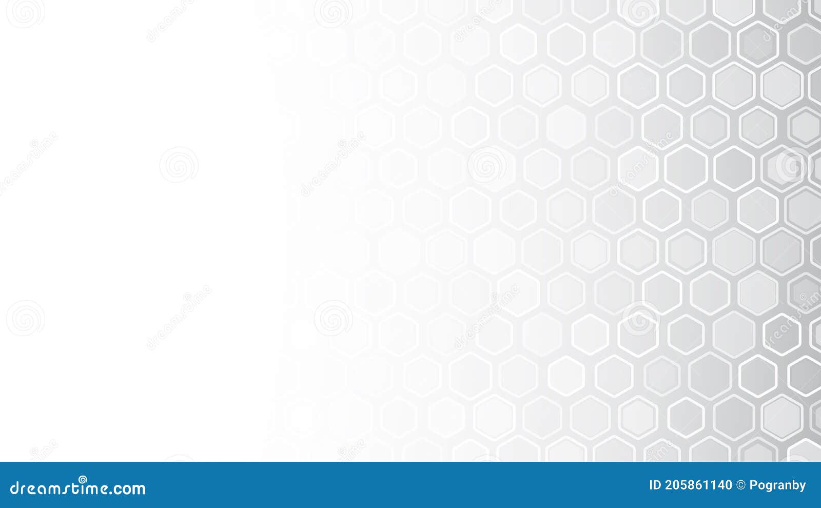 Abstract White Hexagon Background. Hexagonal Pattern. Gray Gradient ...