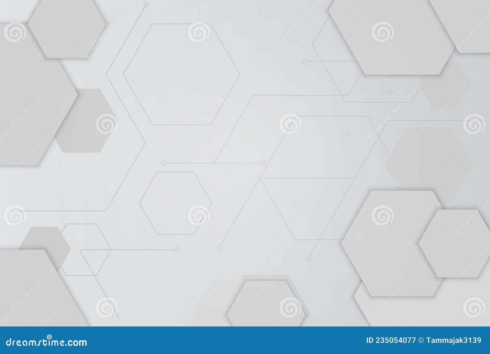 Abstract White Hexagon Background with Shadow. Hex Object Space for ...