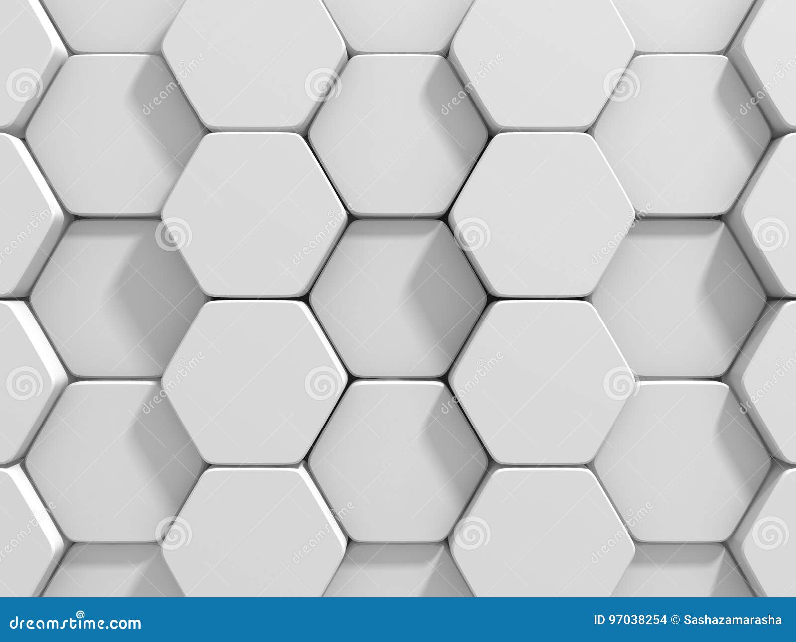 Abstract White Hexagon Pattern Blocks Wall Background Stock ...