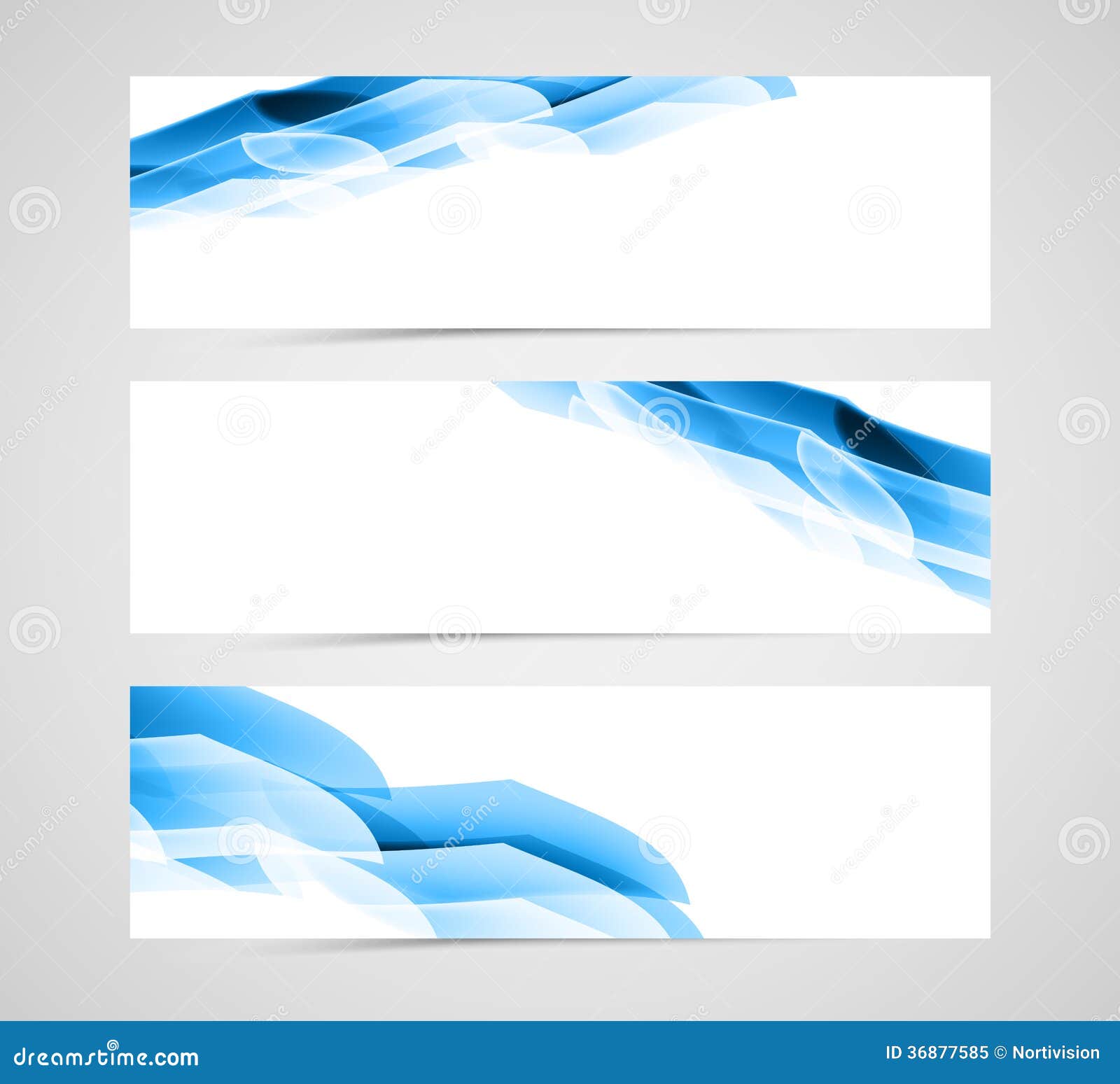 Abstract White Horizontal Banners Stock Vector - Illustration of ...