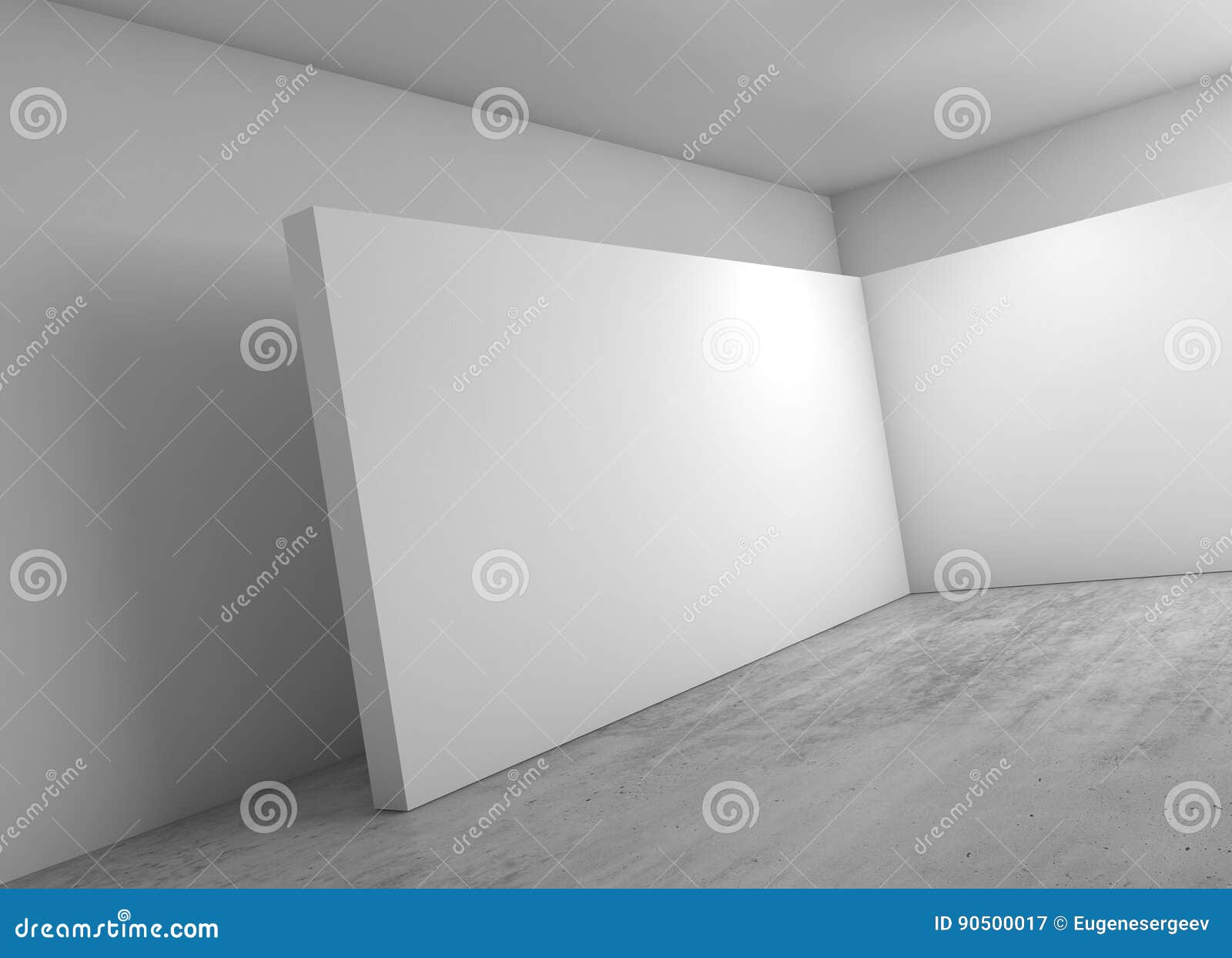 Abstract White Interior Background, Empty Corner Stock Illustration ...