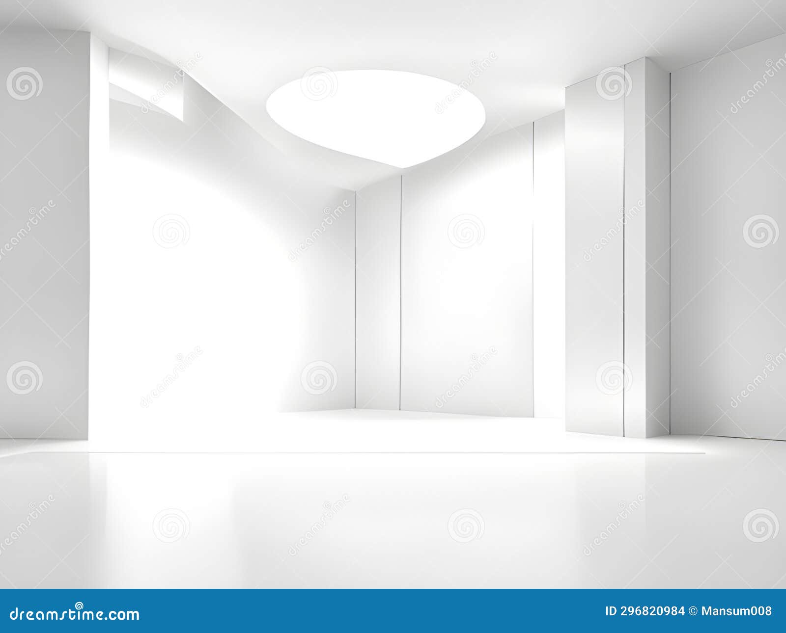 Abstract White Interior with the Empty Floor Stock Illustration ...