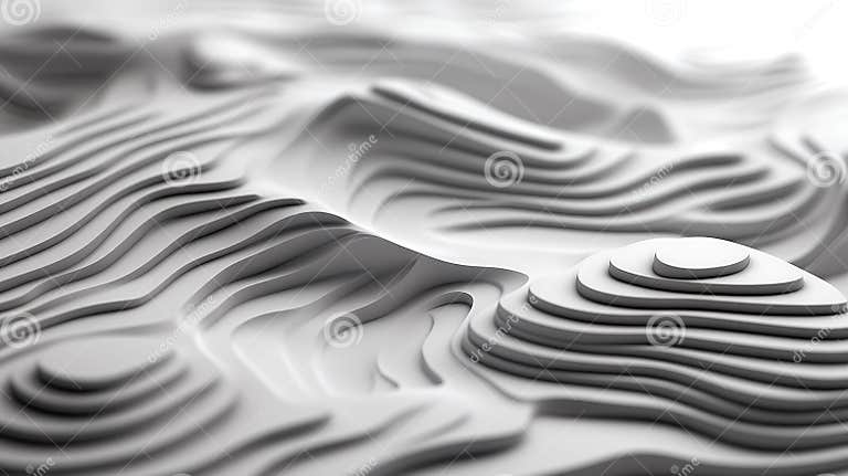 An Abstract White Landscape with Soft Contours Forms a Serene and Minimalist Visual Piece Stock ...