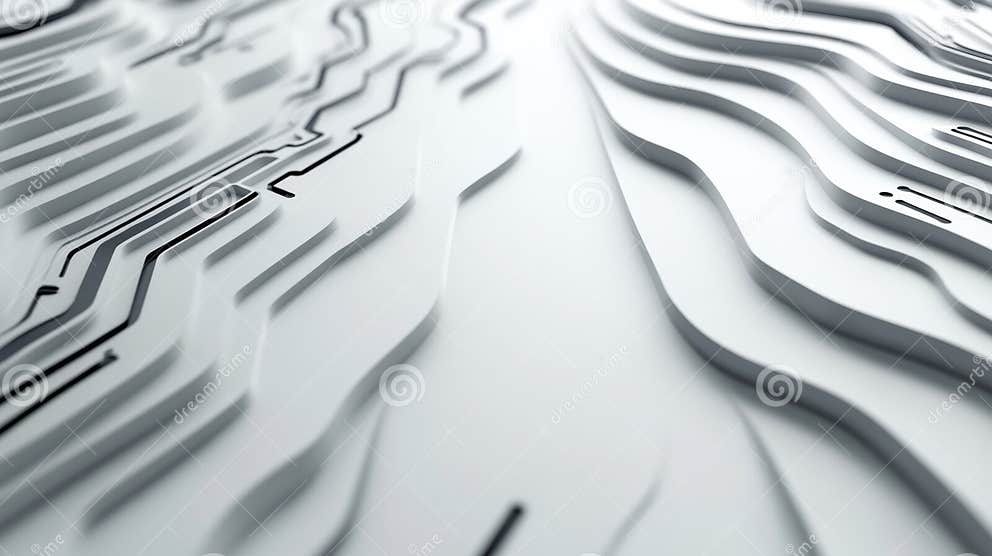 Abstract White Layered Pattern Creates a Sense of Depth and Movement ...