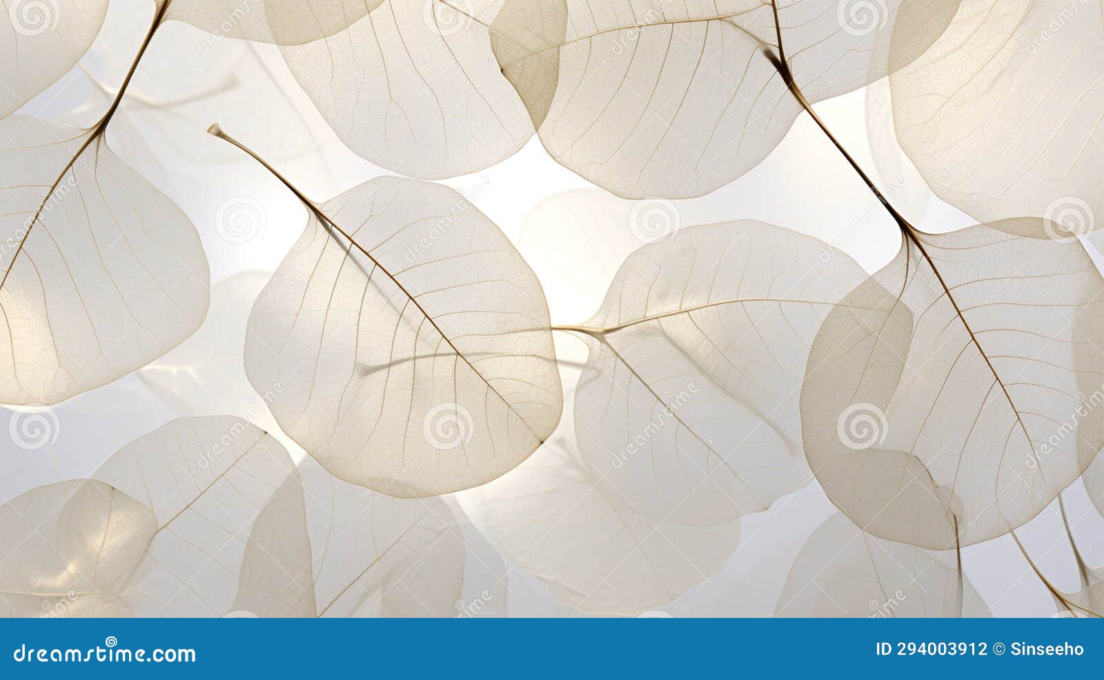 Abstract White Leaf Pattern on White Backlight Background Stock ...