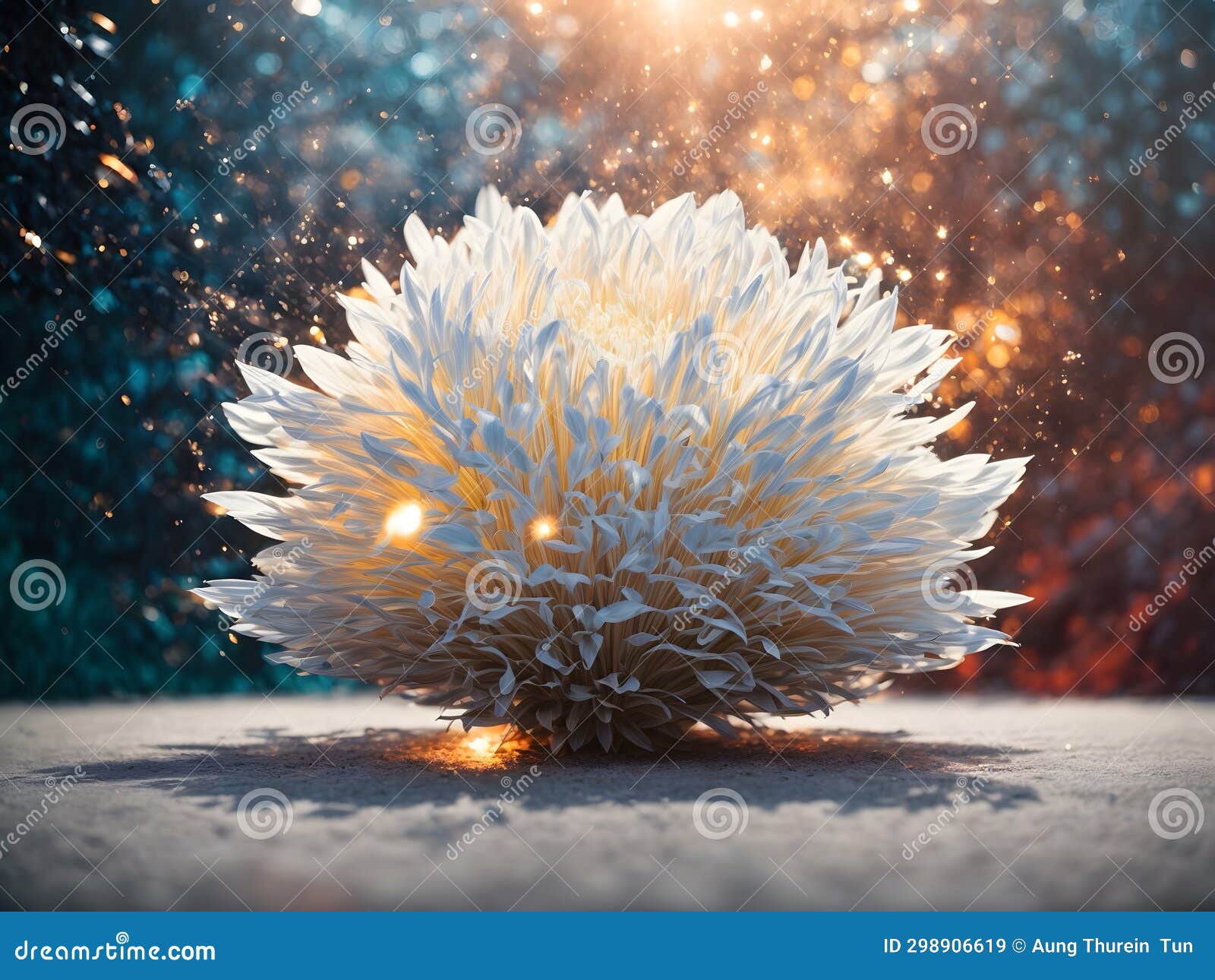 An Abstract of a White Light Explosion Stock Illustration ...