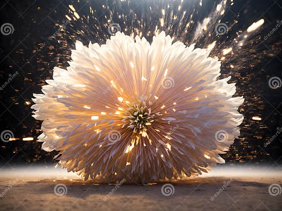 An Abstract of a White Light Explosion Stock Illustration ...