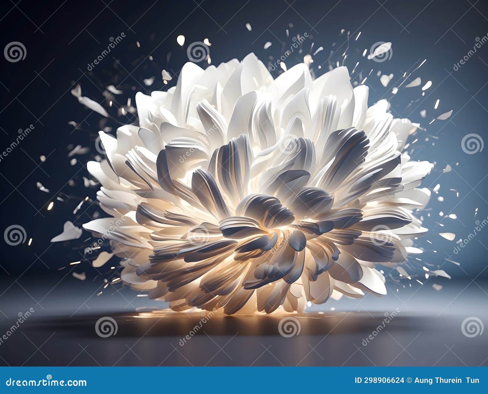 An Abstract of a White Light Explosion Stock Illustration ...