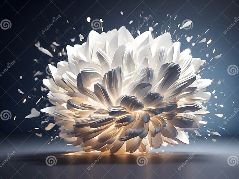 An Abstract of a White Light Explosion Stock Illustration ...