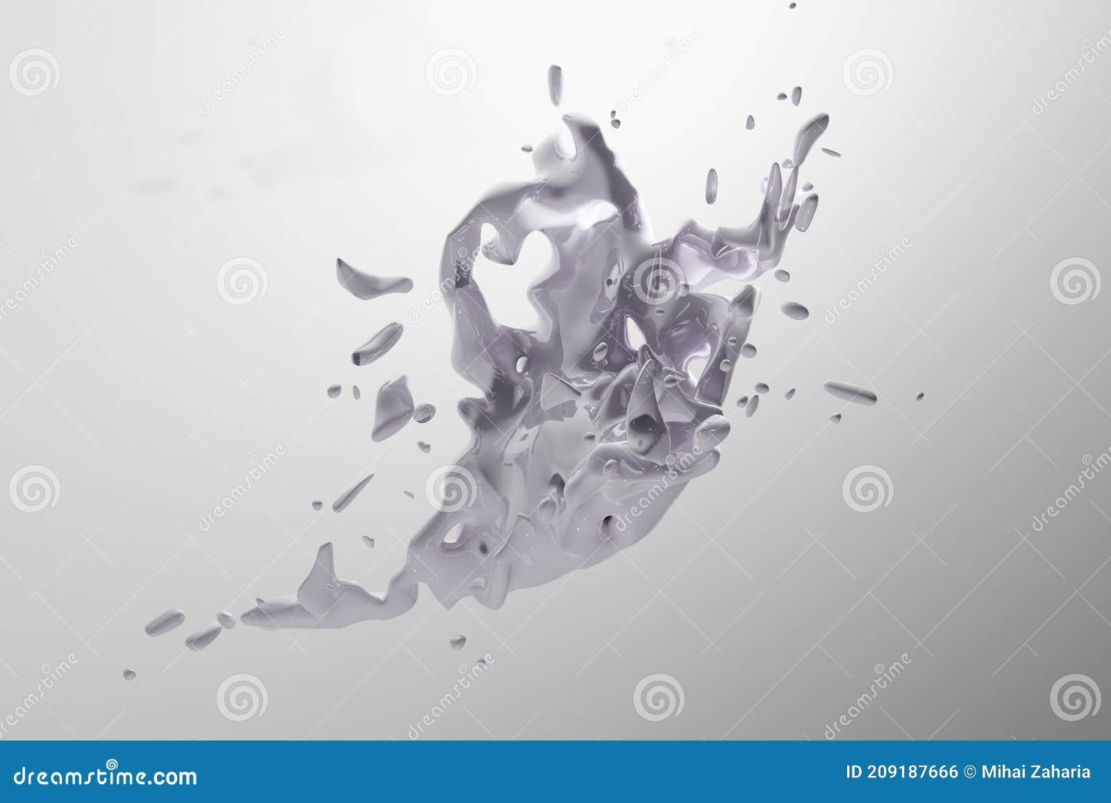 Abstract White Liquid Drops Splashing on a White Background ...