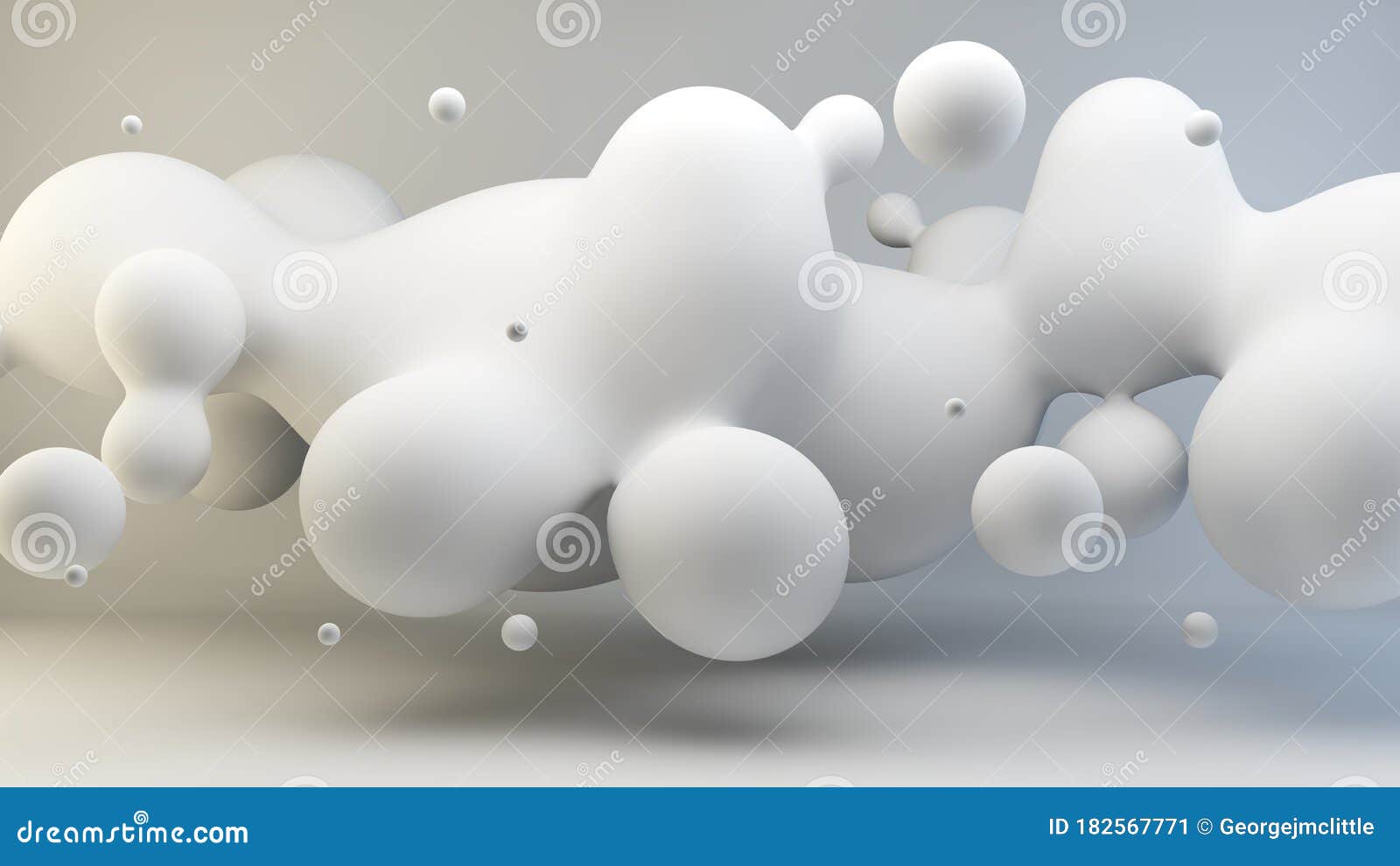 Abstract White Liquid Floating Stock Illustration - Illustration of ...