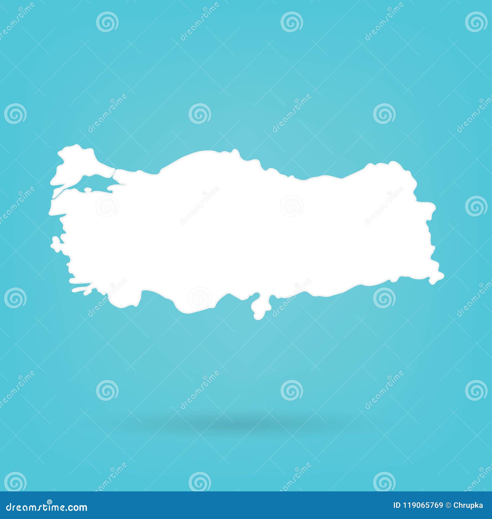 Abstract White Map of Turkey Stock Vector - Illustration of science ...