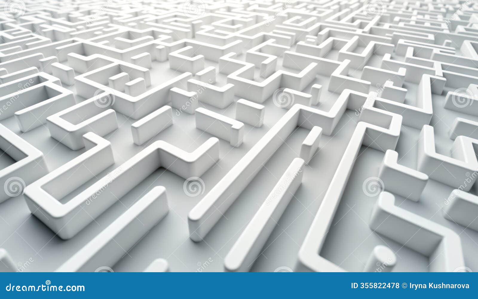Abstract White Maze Pattern. Complex Design. Intricate Pathways ...