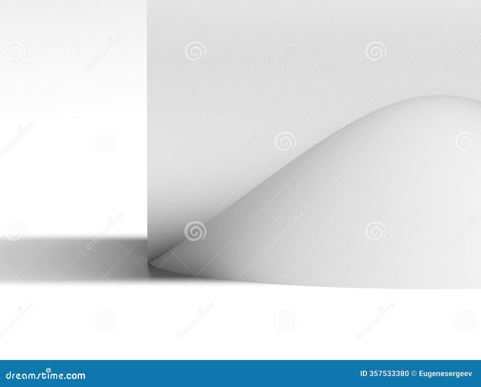 Abstract White Minimal Installation, Background with Smooth Shapes 3d ...