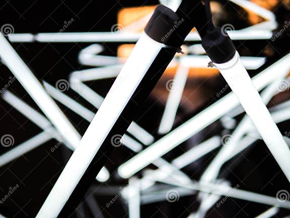 Abstract White Neon Light Background Stock Image - Image of night, neon ...