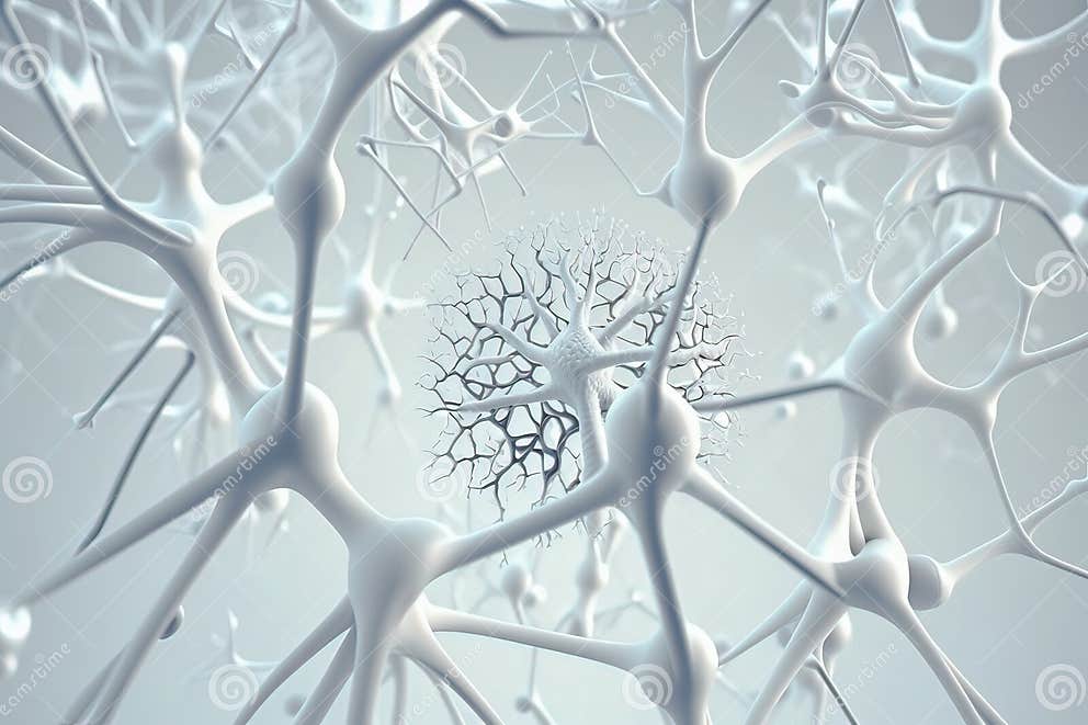 Abstract White Neurons Pattern, White Theme, Solid White Background ...