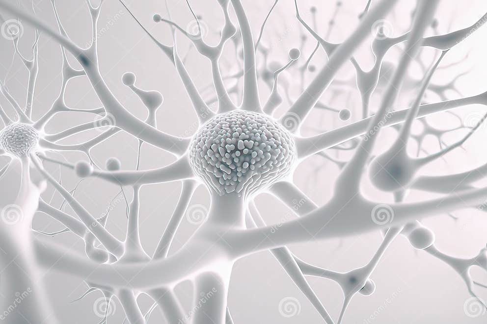 Abstract White Neurons Pattern, White Theme, Solid White Background ...