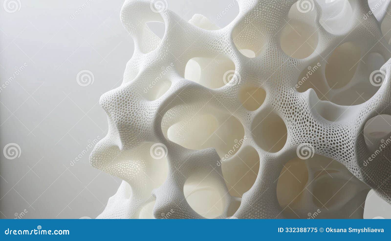 Abstract White Organic 3D Mesh Structure Background Stock Image - Image ...
