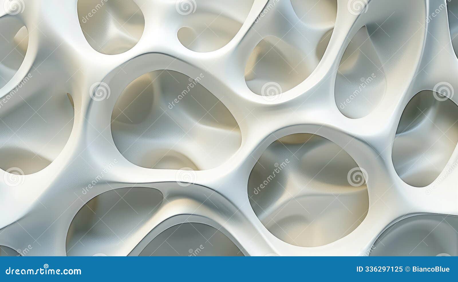 Abstract White Organic Structure with Holes. Modern 3D Texture Design ...