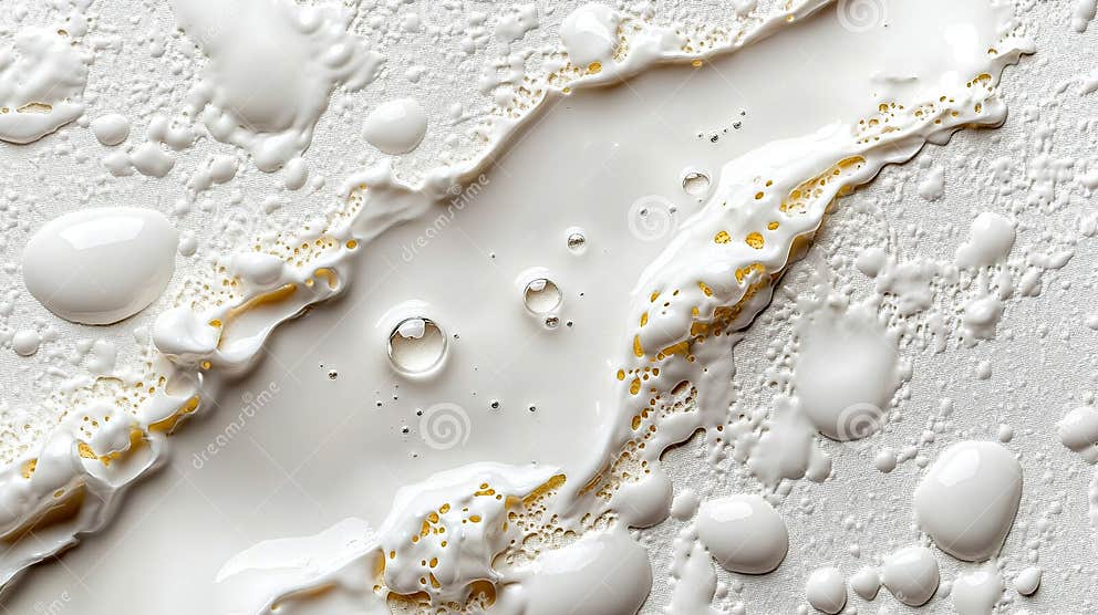 Abstract White Paint Texture with Drips and Bubbles Stock Illustration ...