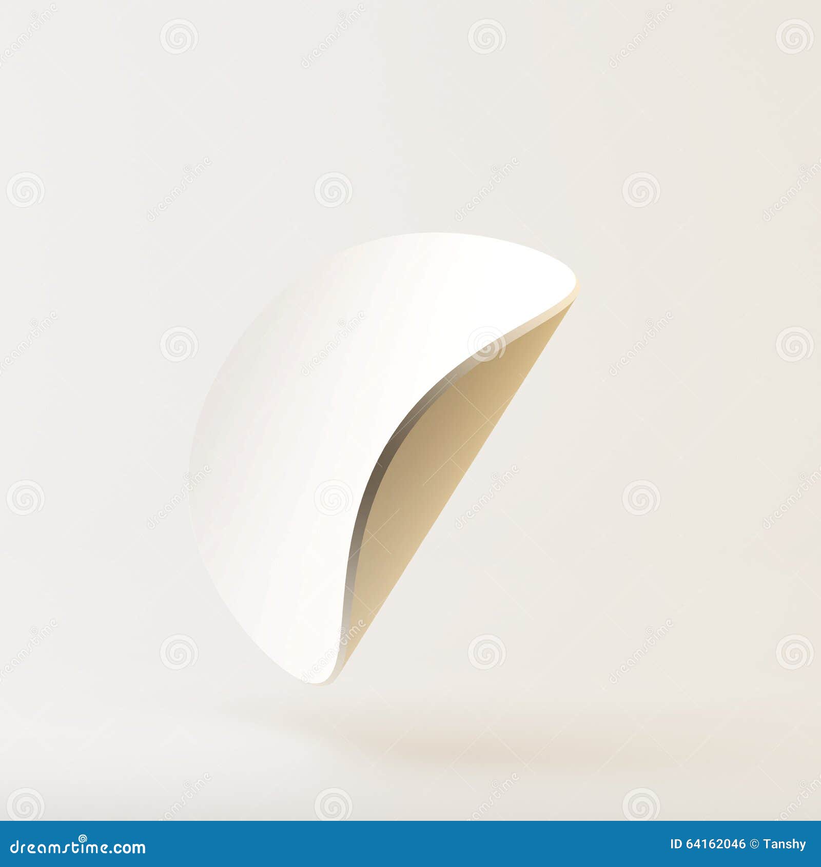 Abstract White Paper Circle on a White Background Stock Illustration ...