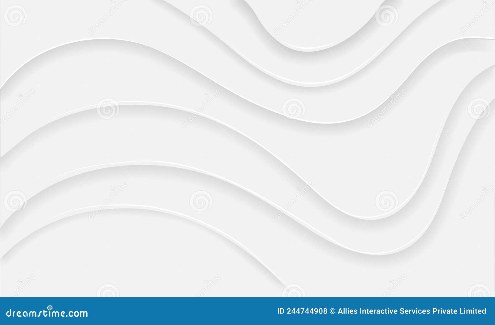 Abstract White Paper Cut Wave Overlay Background Stock Illustration ...