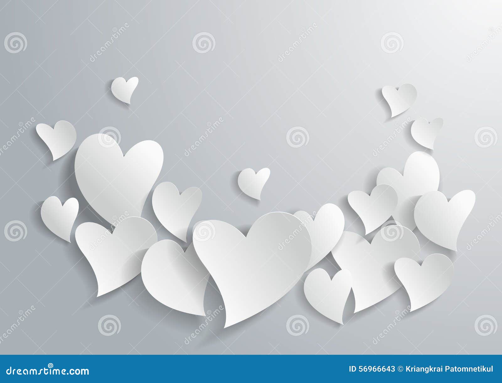 Abstract White Paper Hearts Stock Vector - Illustration of holiday ...