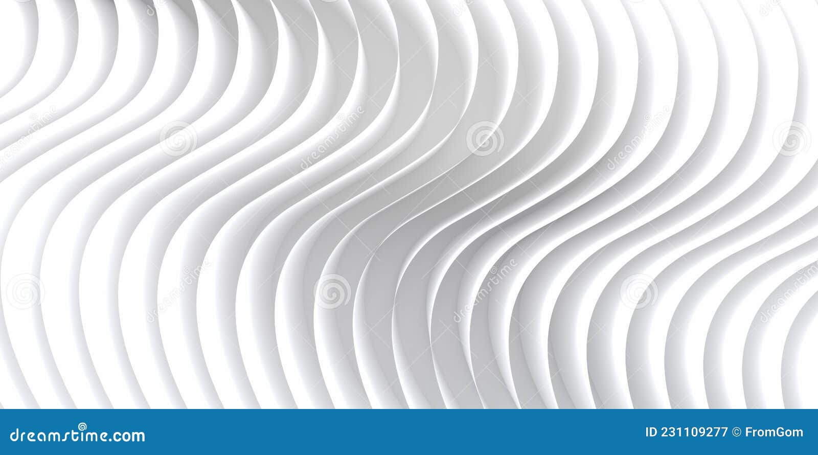 Abstract White Paper Sheets Wave Backdrop. 3d Render Stock Illustration ...