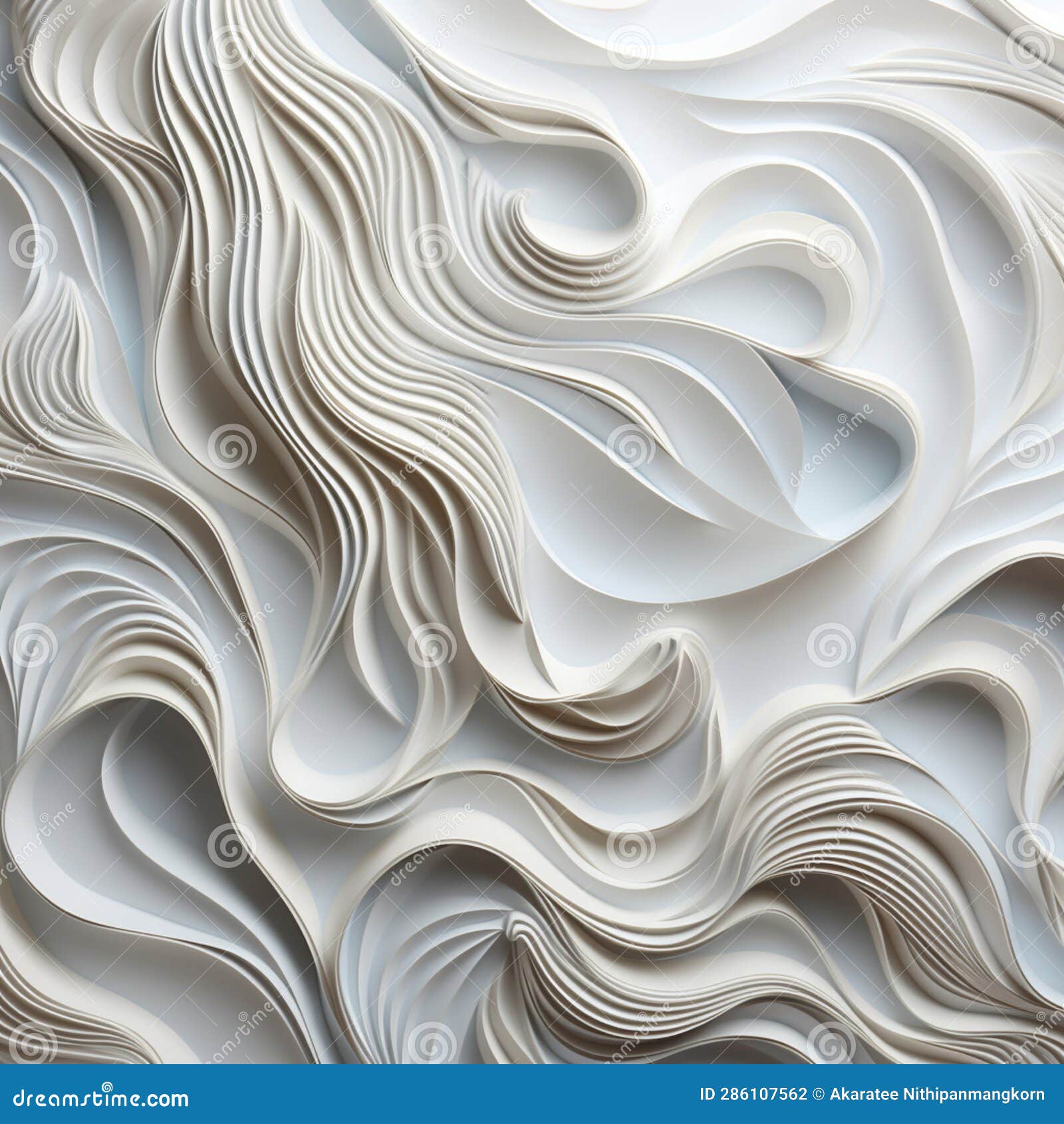 Abstract White Paper Wave Curve Lines Design, Luxury Texture with ...